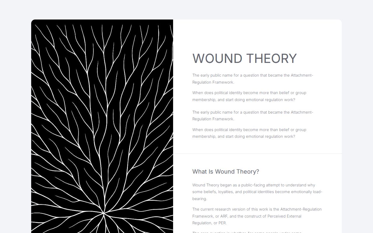 Wound Theory A trauma-informed lens on politics, psychology, and ...
